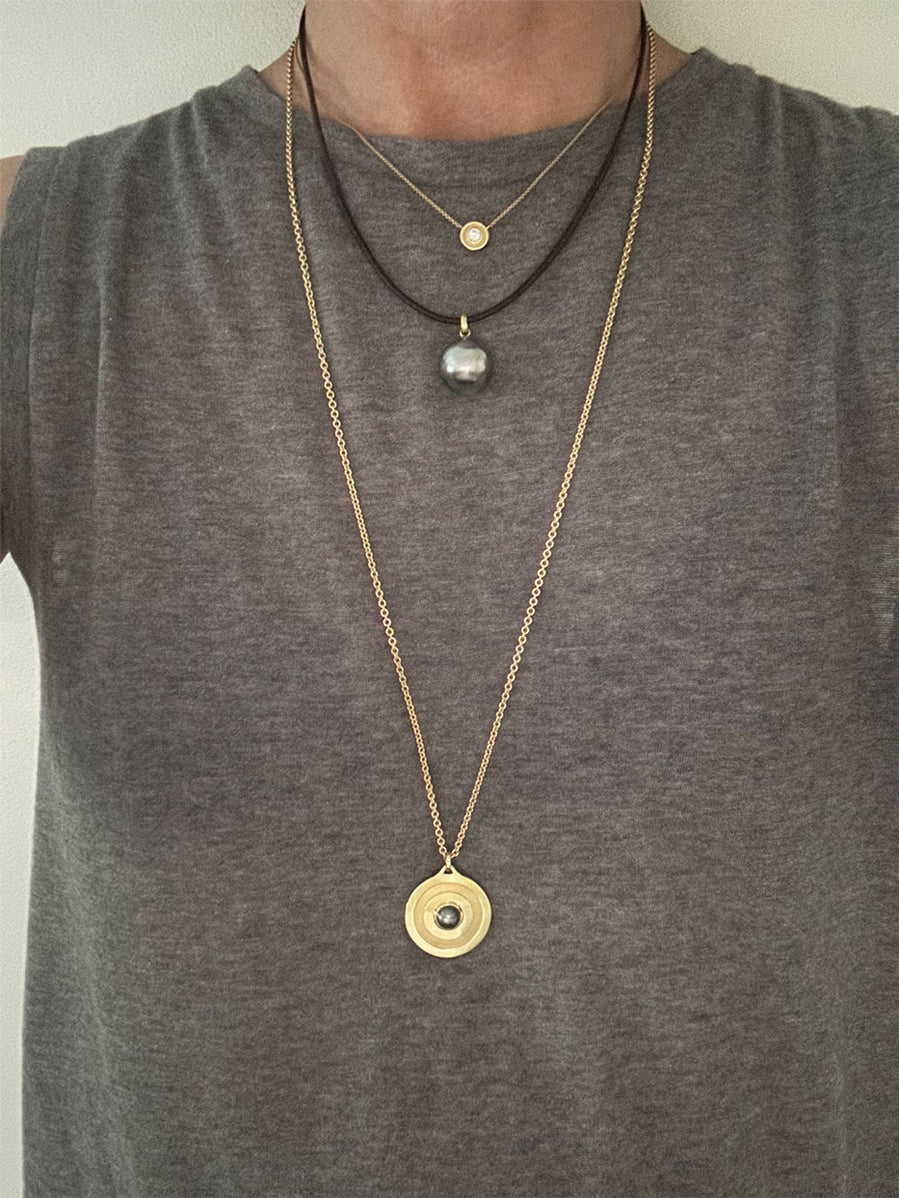 Leather Cord with 14k Yellow Gold Adjustable Clasp– JenniferAlfano.com